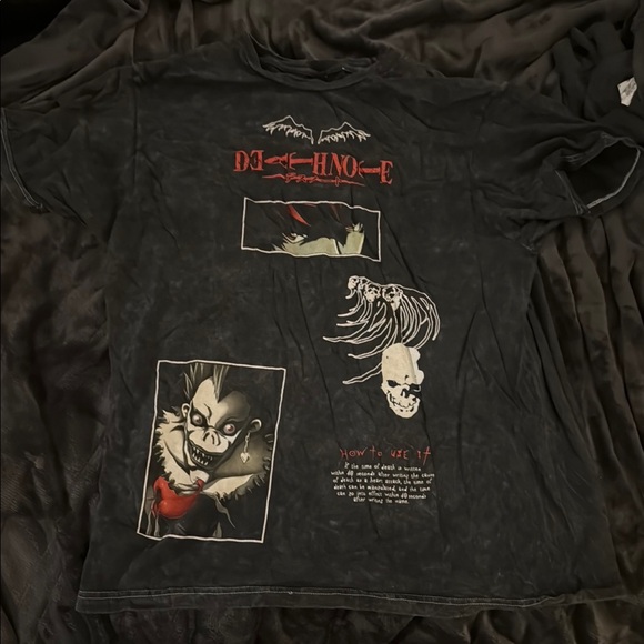 Hot Topic | Tops | Death Note Graphic Tee Black And Red | Poshmark